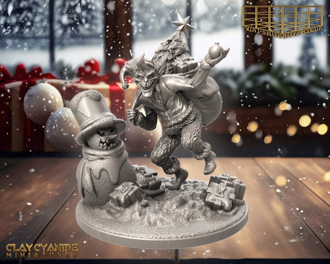 Grinch Miniature XMAS Miniature for D&D 5e, Pathfinder and Other Rpg's ...