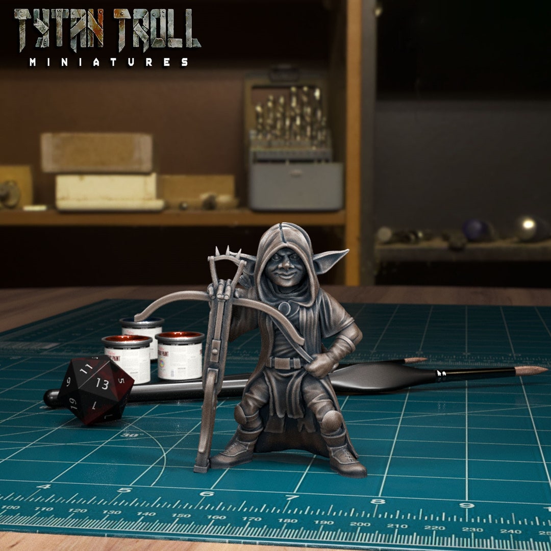 Goblin Ranger Miniature | Female Goblin Rogue Miniature | for D&D 5e ...