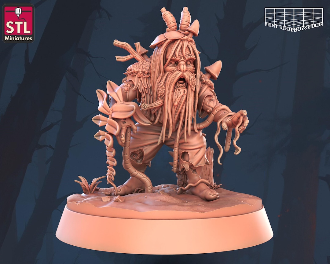 Camouflaged Undead Dwarf Miniature | Zombie Dwarf Figure | Swamp ...