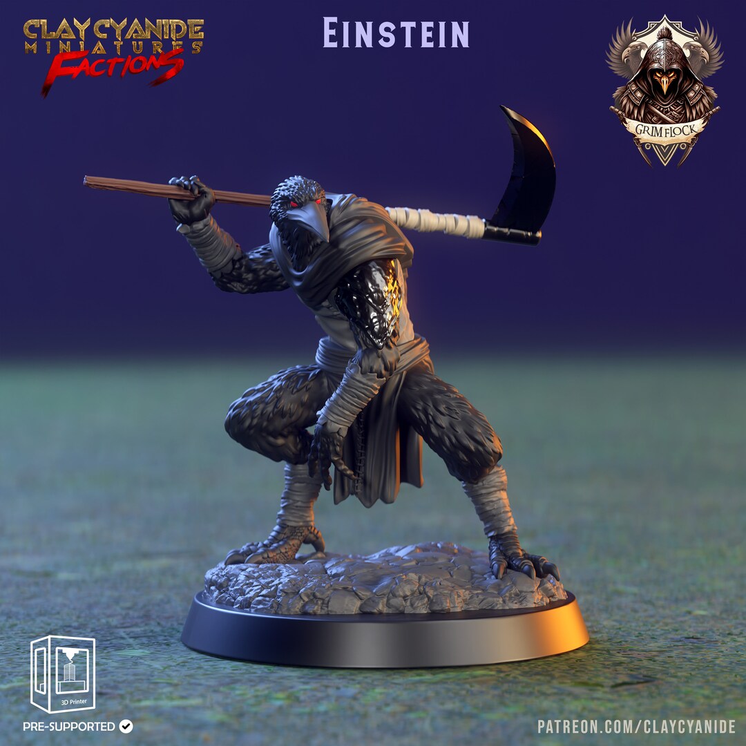 Raven Folk Reaper Miniature | Raven Death Reaper Miniature | for D&D 5e ...