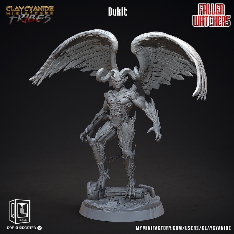 Demon Warrior Miniature | Horned Devil Miniature | Devils and Demons ...