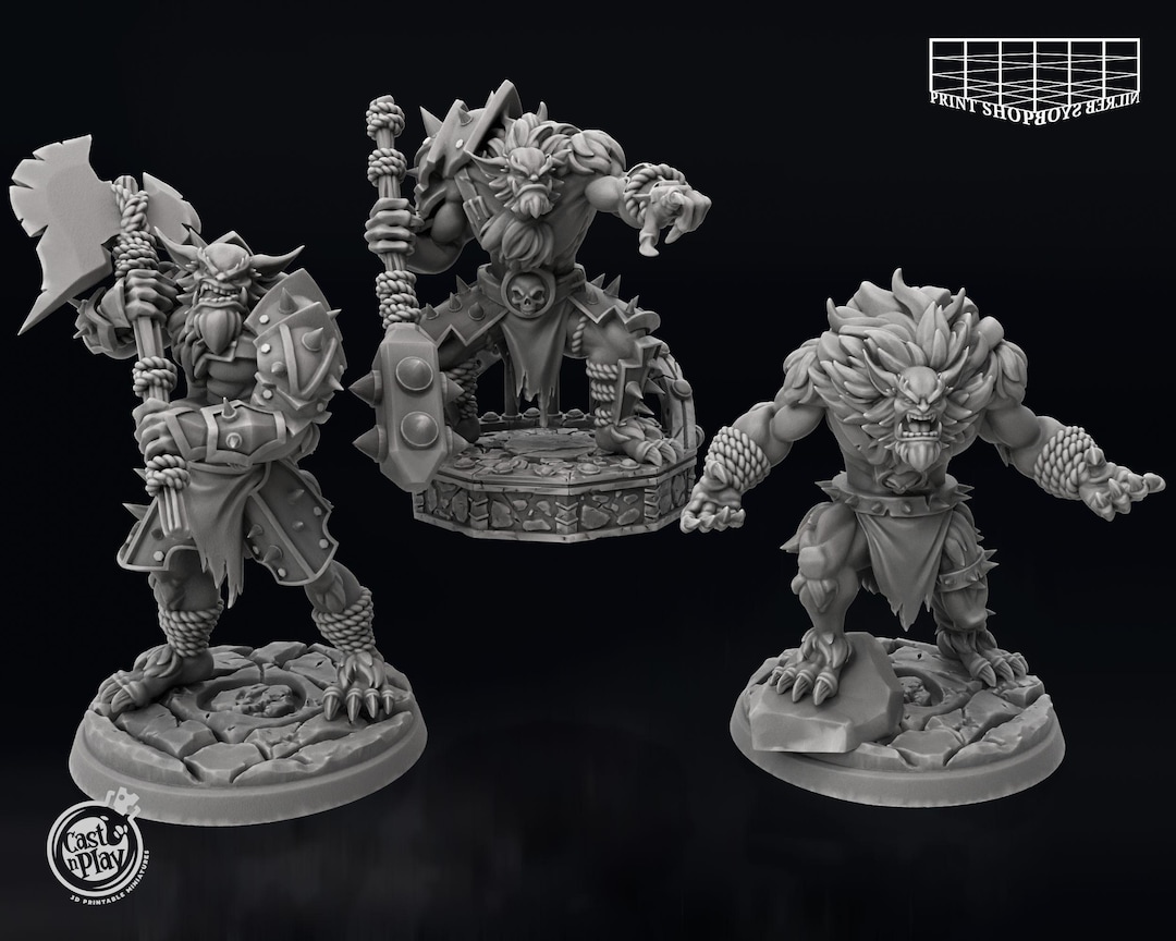Grottenschrat Miniature Set | Bugbear Band Figure Pack | Monster ...