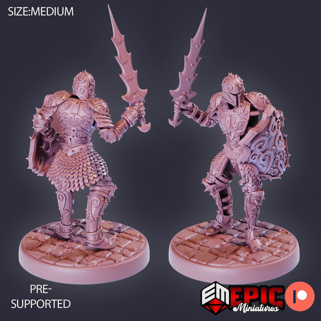 Animated Armor With Shield and Sword Miniature Animated Armor Sword ...