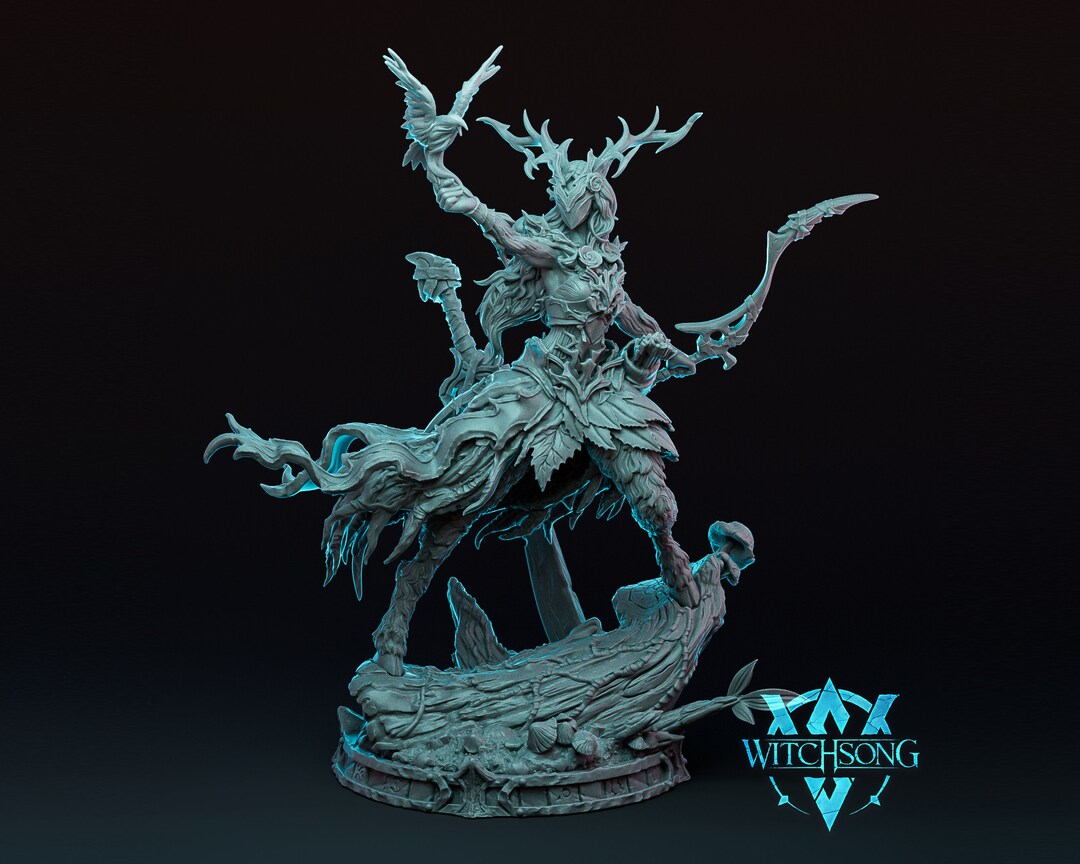 Queen of the Fairy Forest Miniature | Lady of the Grove Figure | for D ...