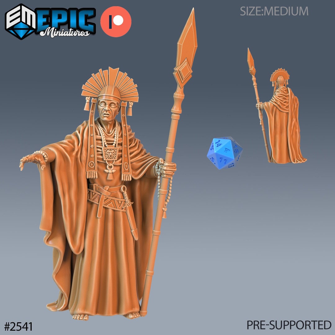 Shaman Chieftain Miniature Shaman Chief Miniature for D&D 5e ...