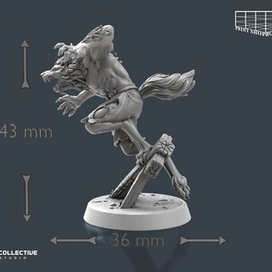Werewolf Miniature Lycan Miniature Iconic Monsters for D&D 5e ...