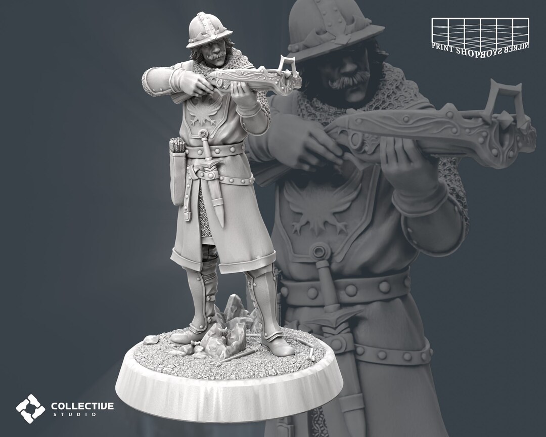 Guard Crossbowman Miniature Guard Crossbowman Figure NPC Townsfolk ...