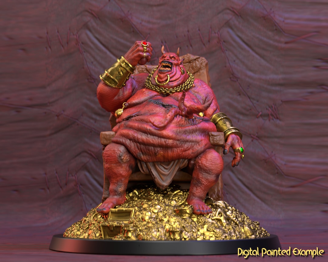 Devil of Wealth Miniature | Mammon Miniature | for D&D 5e, Pathfinder ...