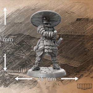 Samurai With Tengu Mask Miniature | Legendary Tengu Fighter Miniature ...