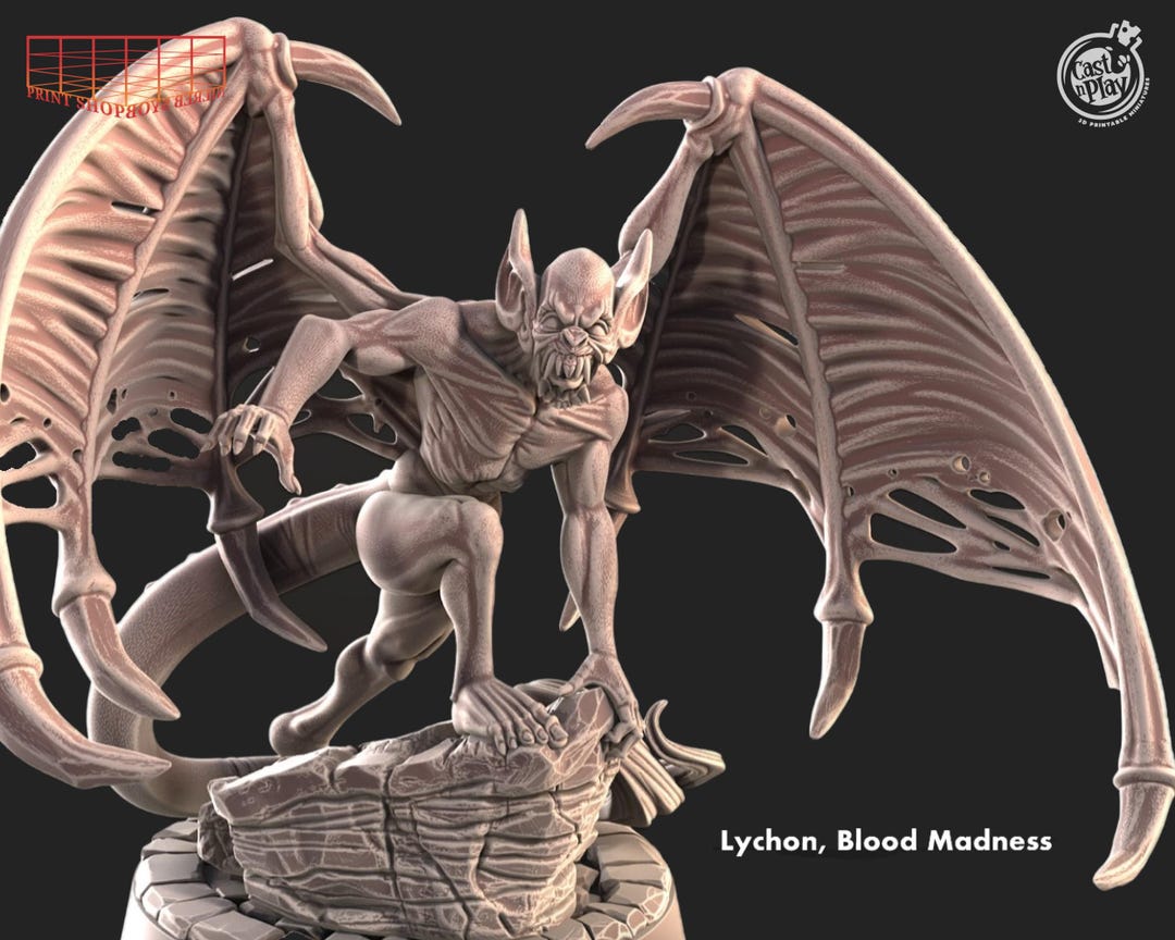 Soulless Bloodsucker Miniature Vampire Gloom Predator Lychon Figure for ...