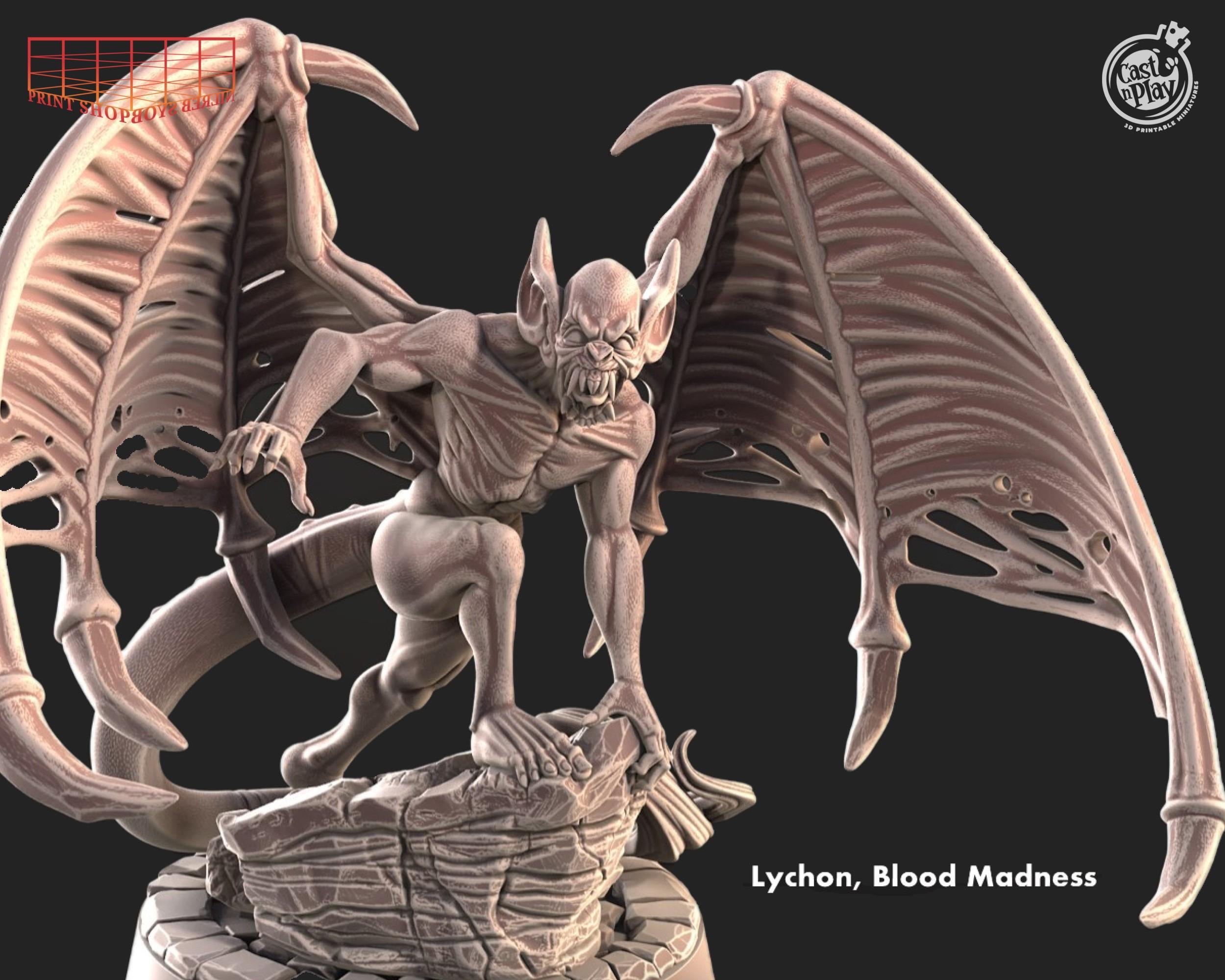 Insidious Vampire Bat Miniature | Vampire Gloom Predator Cronus Figure ...