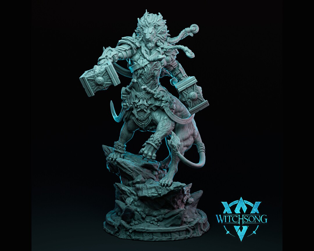 Lamia Chief Miniature Leoren Lord of the Lionhorde for D&D 5e ...