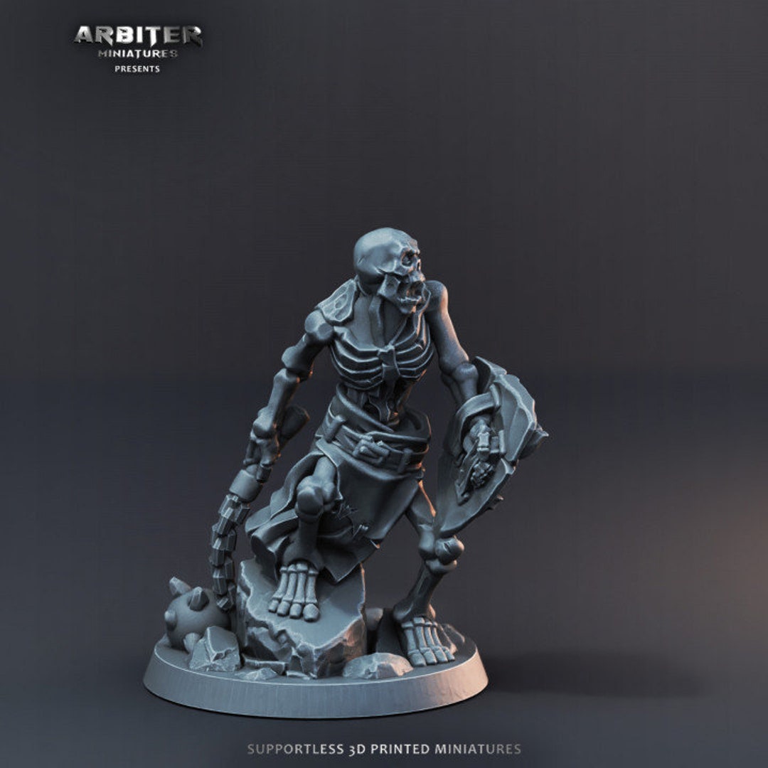 Skeleton Defender Miniature Skeleton Guardian Miniature for D&D 5e ...