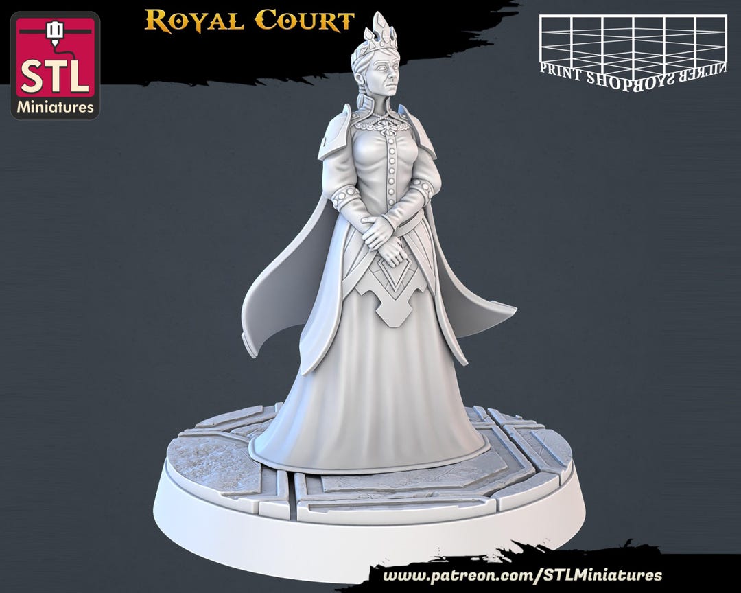 Old Queen Miniature | Townsfolk | NPC | 32 Mm | for Modern Tabletop ...