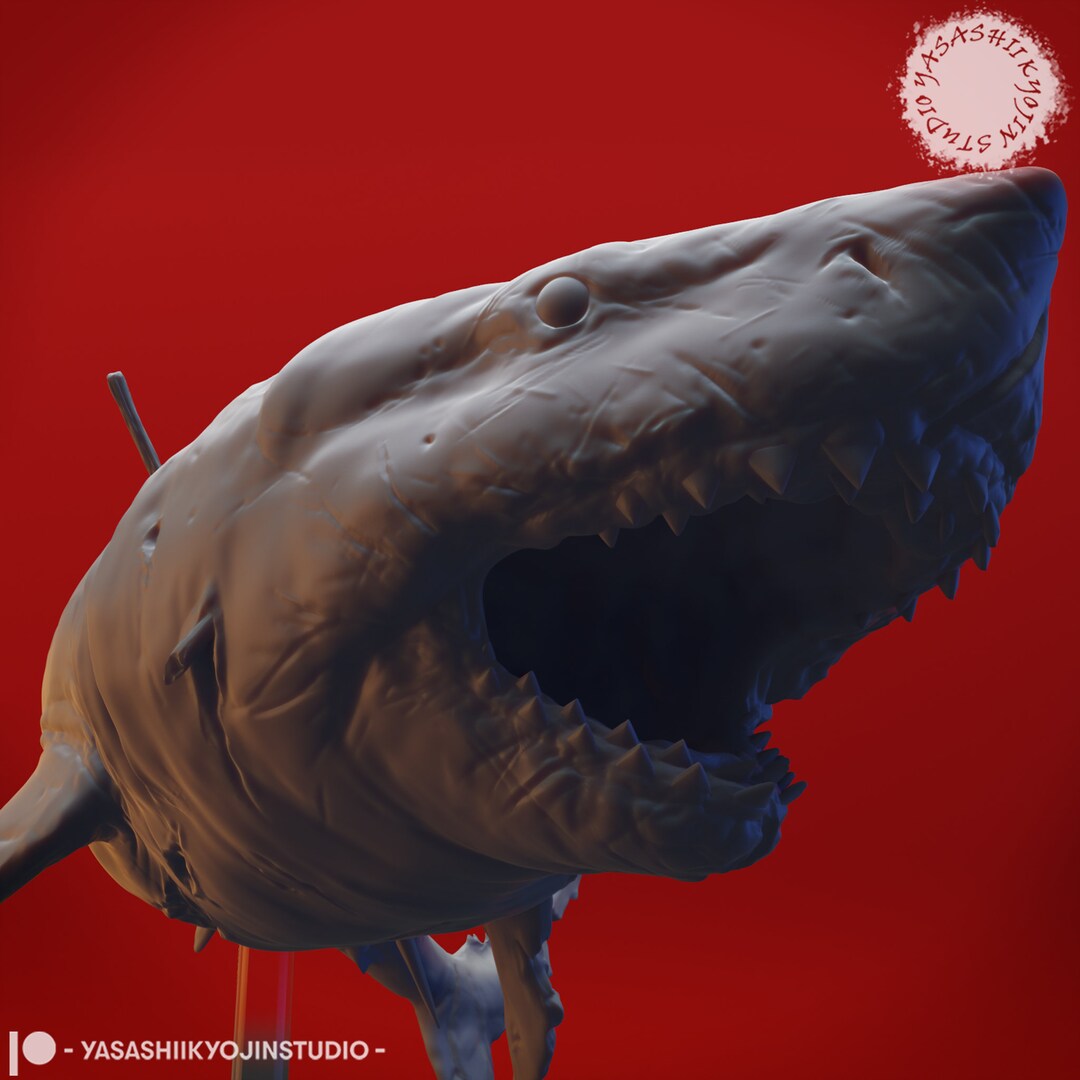 Basking Shark Miniature Great White Shark Miniature for D&D 5e ...