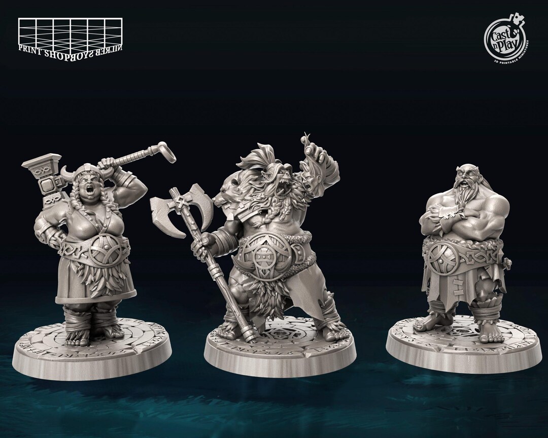 Strong Viking Barbarian Miniature Set | Heavy Vikings Miniature Pack ...