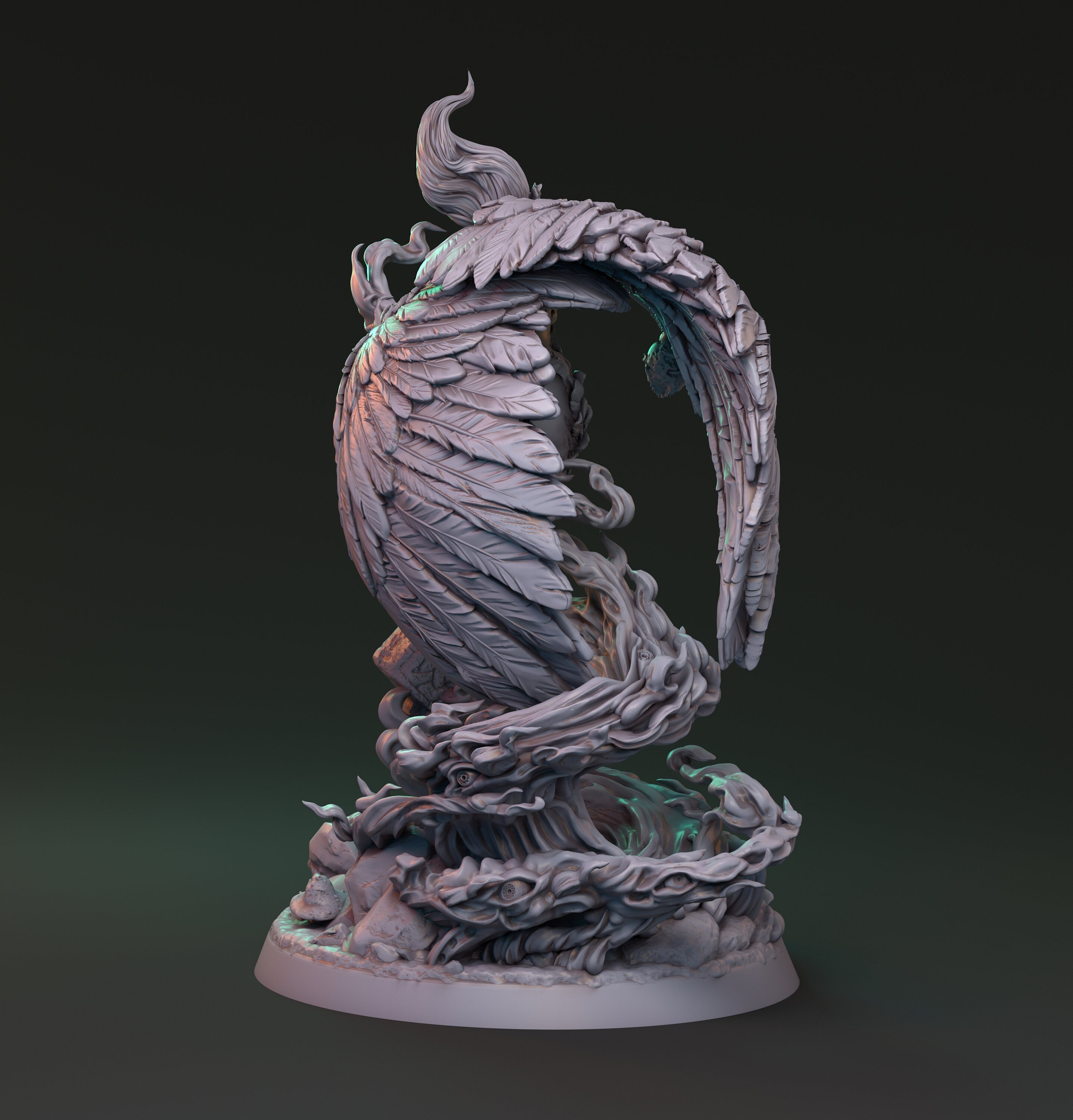 Attacking Harpy Miniature | Humanoid Winged Creature | for D&D 5e ...