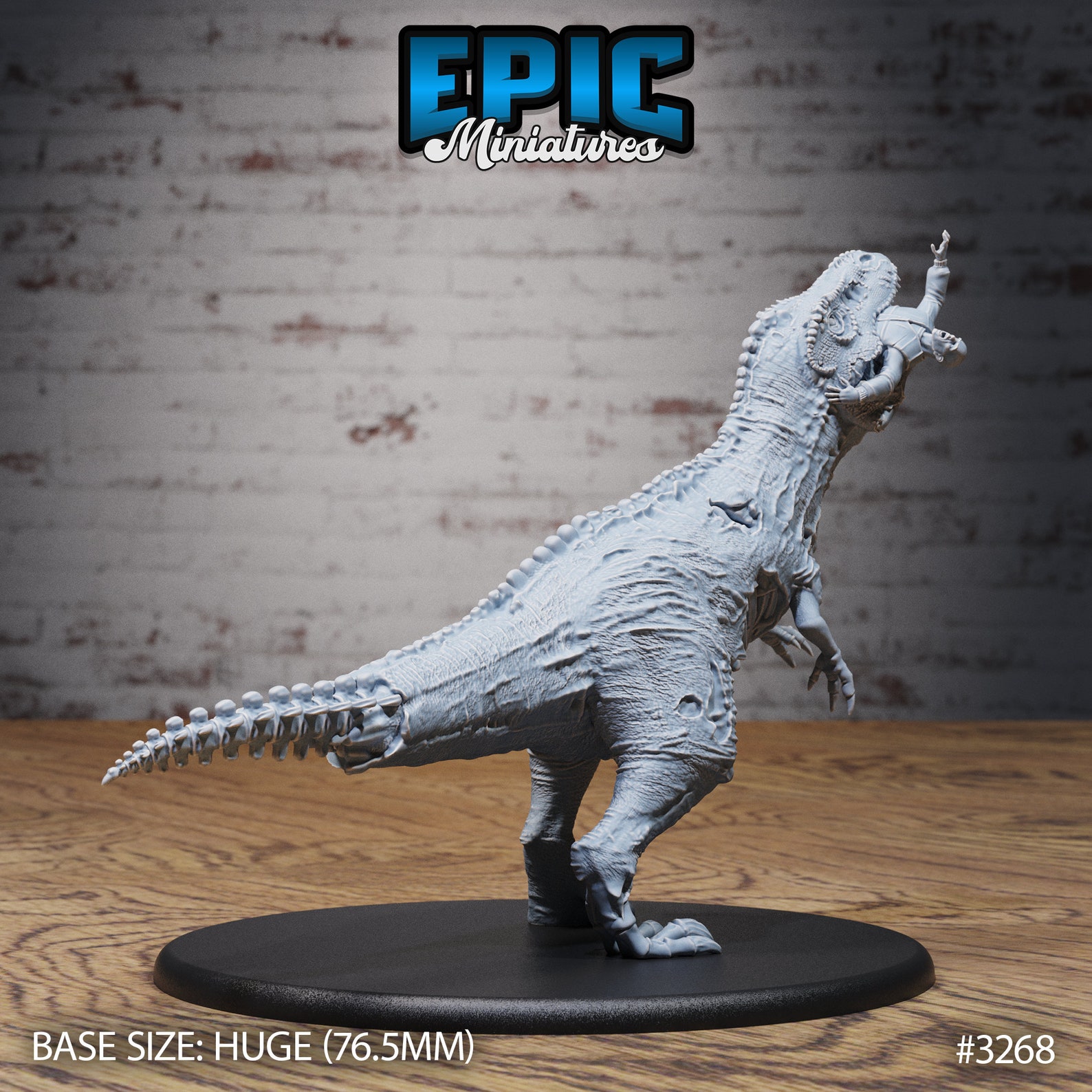 Lurking Undead Dinosaur | Zombie T-rex Walking Miniature | for D&D 5e ...