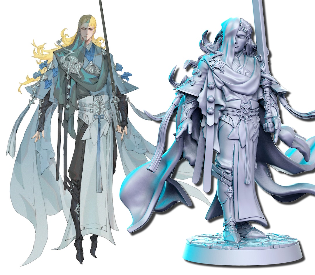 Priest Anime Miniature Warlock Miniature for D&D, Pathfinder and Other ...