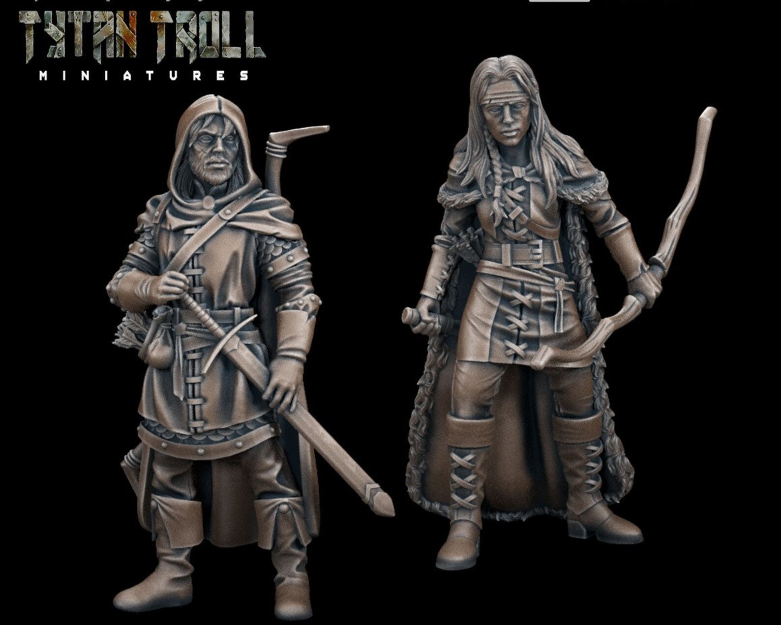 Human Ranger Miniature | Human Fighter Miniature | for D&D 5e ...