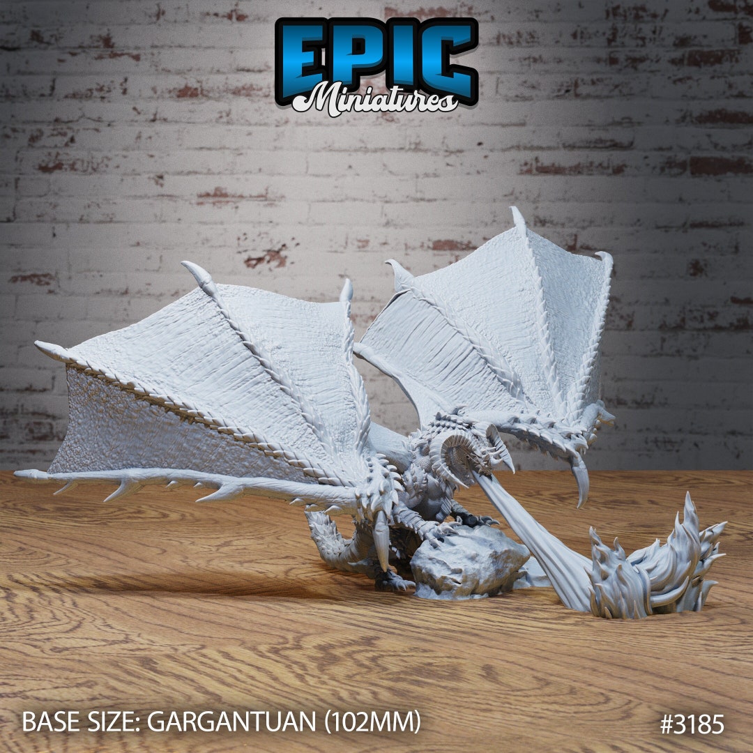 Black Dragon Acid Breath Miniature | Calamity Dragon Fire Breath Figure ...