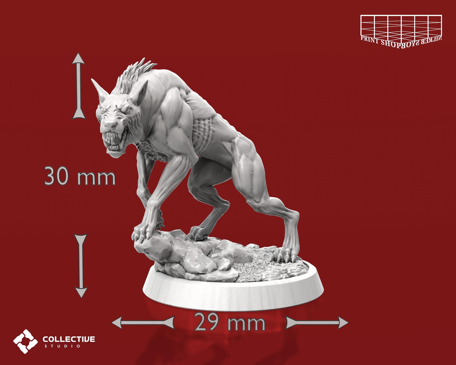 Hellhound Miniature | Hellhound Figure | Medium Monsters | Underworld ...