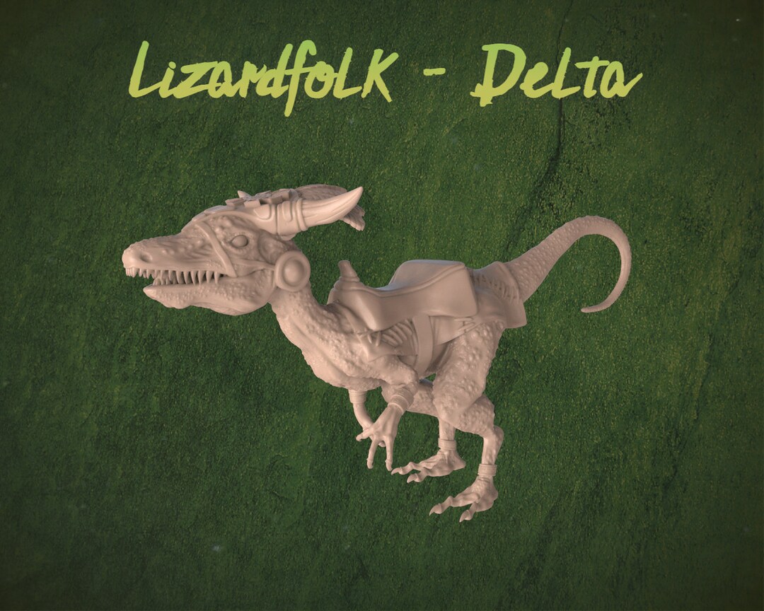 Raptor Mount Delta Miniature Velociraptor Mount Miniature for D&D 5e ...