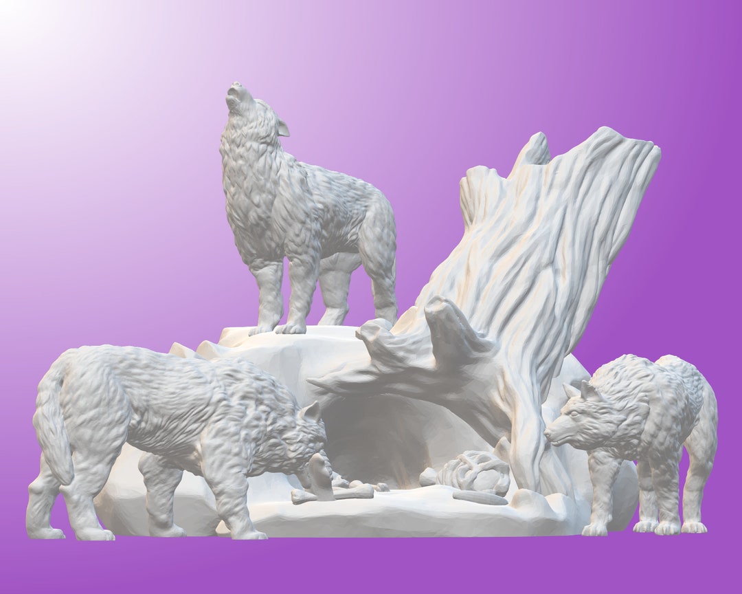 Wolves Miniature Set Wolves Miniature Pack for D&D 5e, Pathfinder and ...