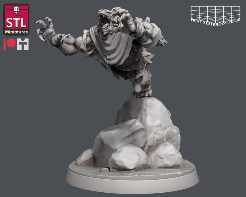 Werewolf Miniature Set | Lycanthrope Figure Pack | Iconic Monsters ...