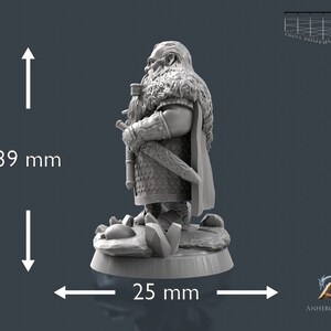 Dwarf Sage Steiger Miniature | Dwarven Wise Supervisor Miniature | for ...