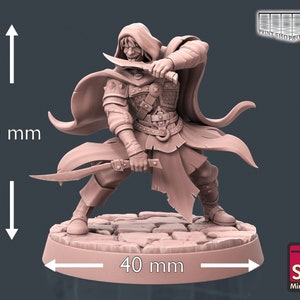 Rogue the Soul Knife Miniature Male Soulknife Rogue Miniature Heroic ...