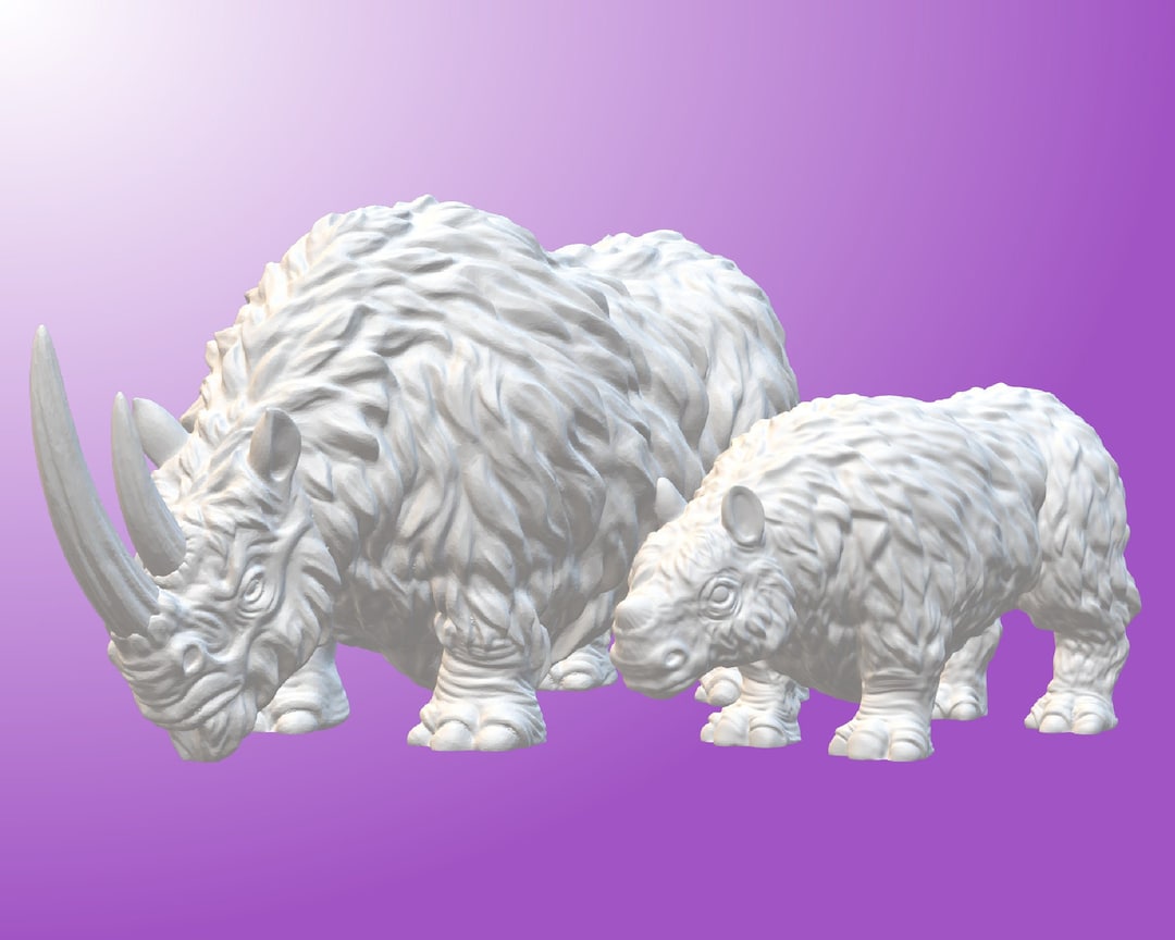 Mother and Child Rhino Miniature | Mother and Child Rhino Miniature ...