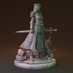 Nun Healer Miniature | Female Cleric Miniature | for D&D 5e, Pathfinder ...