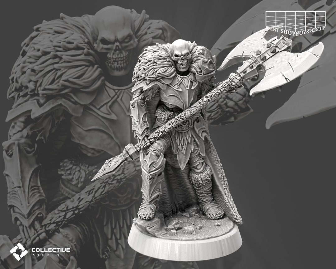 Skelett Kommandant Miniatur Undead Boss Encounter Miniature Detailed ...
