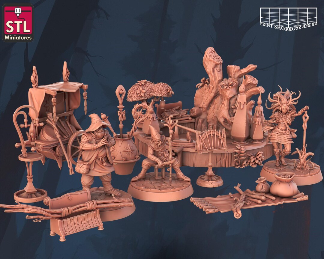 Magic Wand Carving Miniature Set | Wands and Wizards Miniature Pack ...