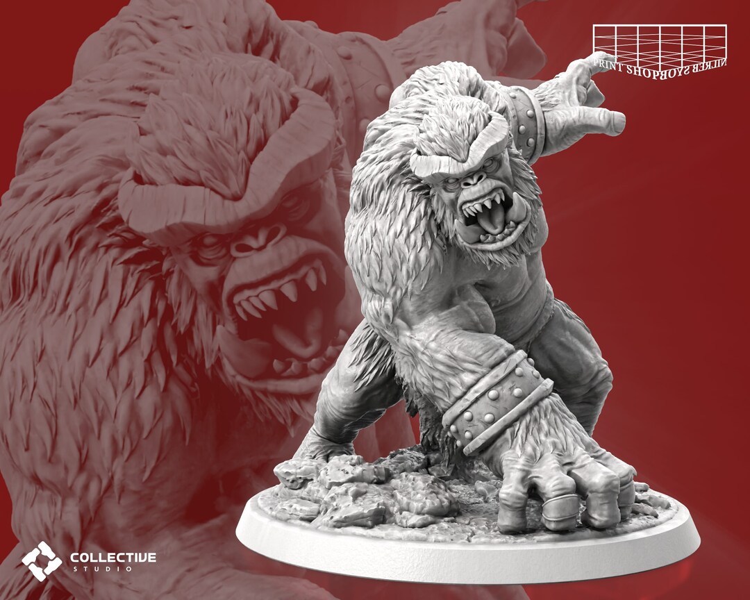 Gorilla From the Underworld Miniature Demon Brute Figure Monster Forest ...