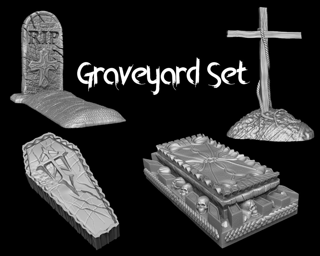 Friedhof Set Miniatur | Graveyard Set Miniature | Terrain | Tabletop ...