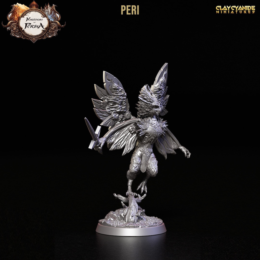 Fairy With Short Sword Miniature Peri Kingdom of Persia Miniature for D ...