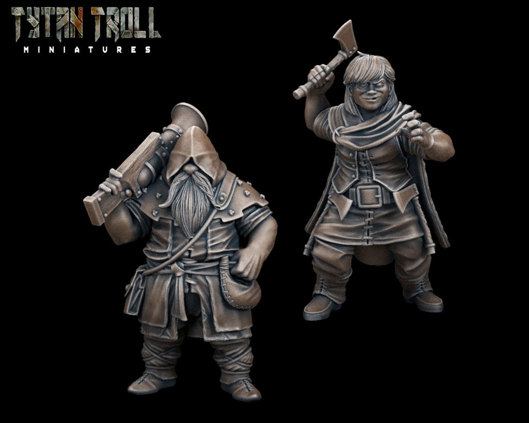 Dwarf Ranger Miniature Set | Dwarf Ranger Miniature Pack | for D&D 5e ...