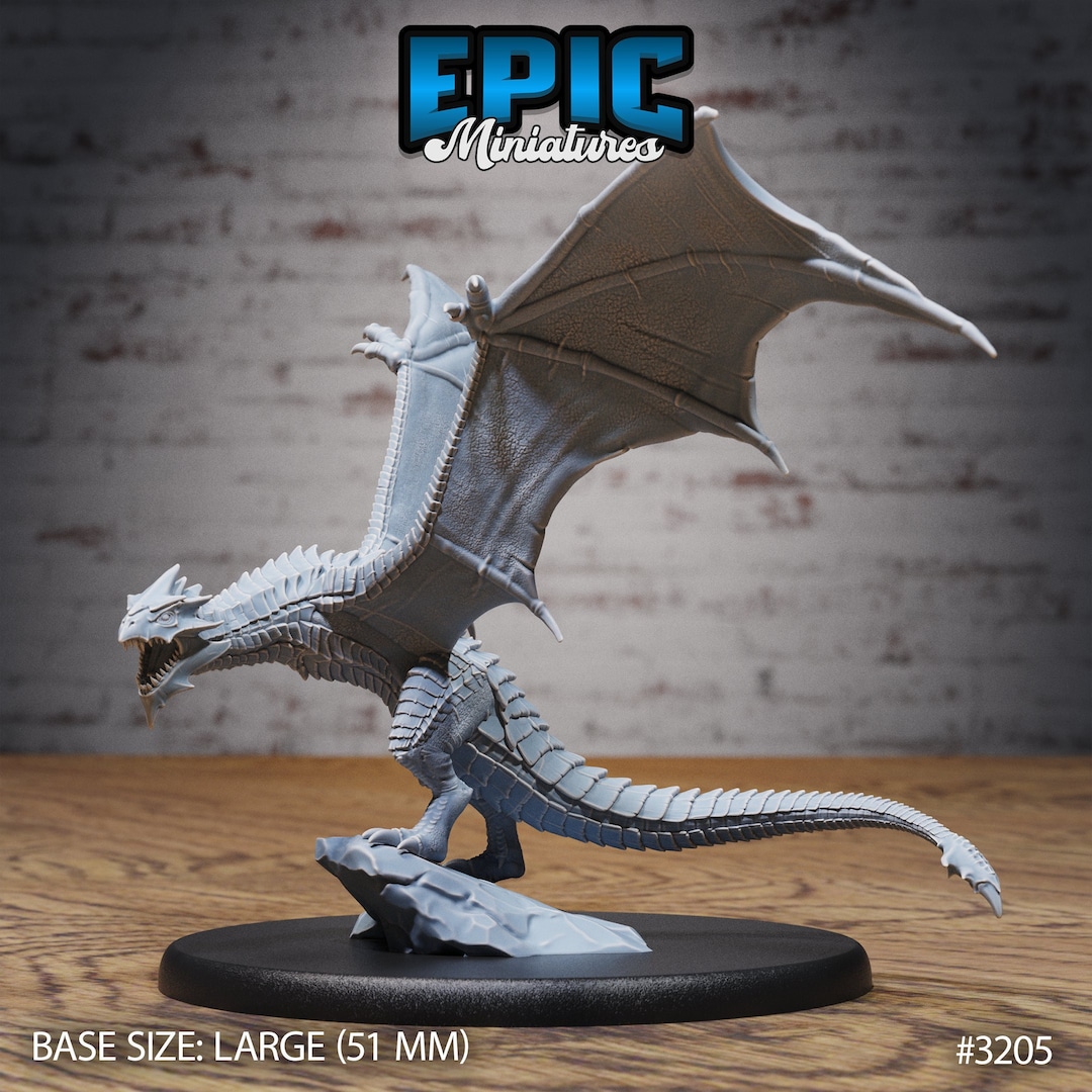 Flying Wyvern Miniature | Flying Dragon Miniature | for D&D 5e ...