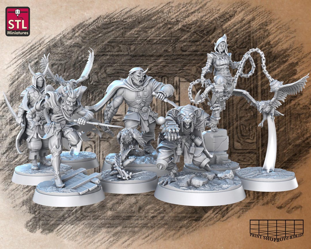 Unusual Ninja Squad Miniature Set | Shadow Stalkers Figure Pack | Asian ...