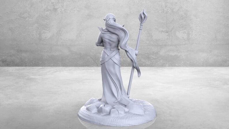 Elf Mage Miniature Female Elven Wizard Miniature Heroic - Etsy