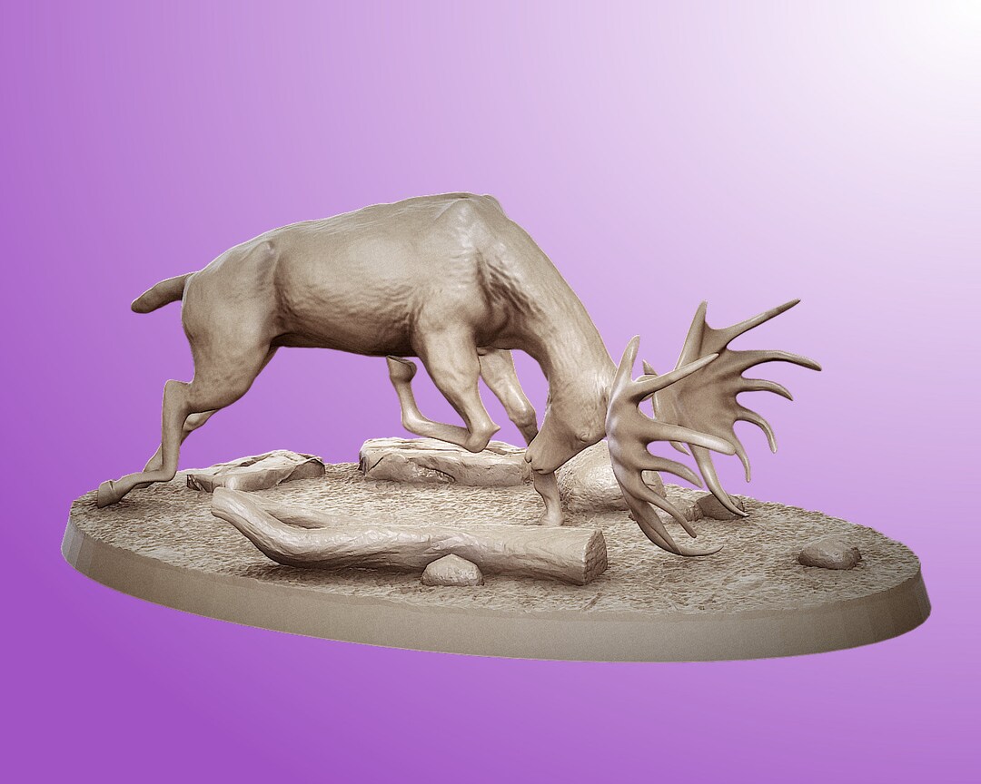 Charging Stag Miniature | Charging Stag Miniature | for D&D 5e ...
