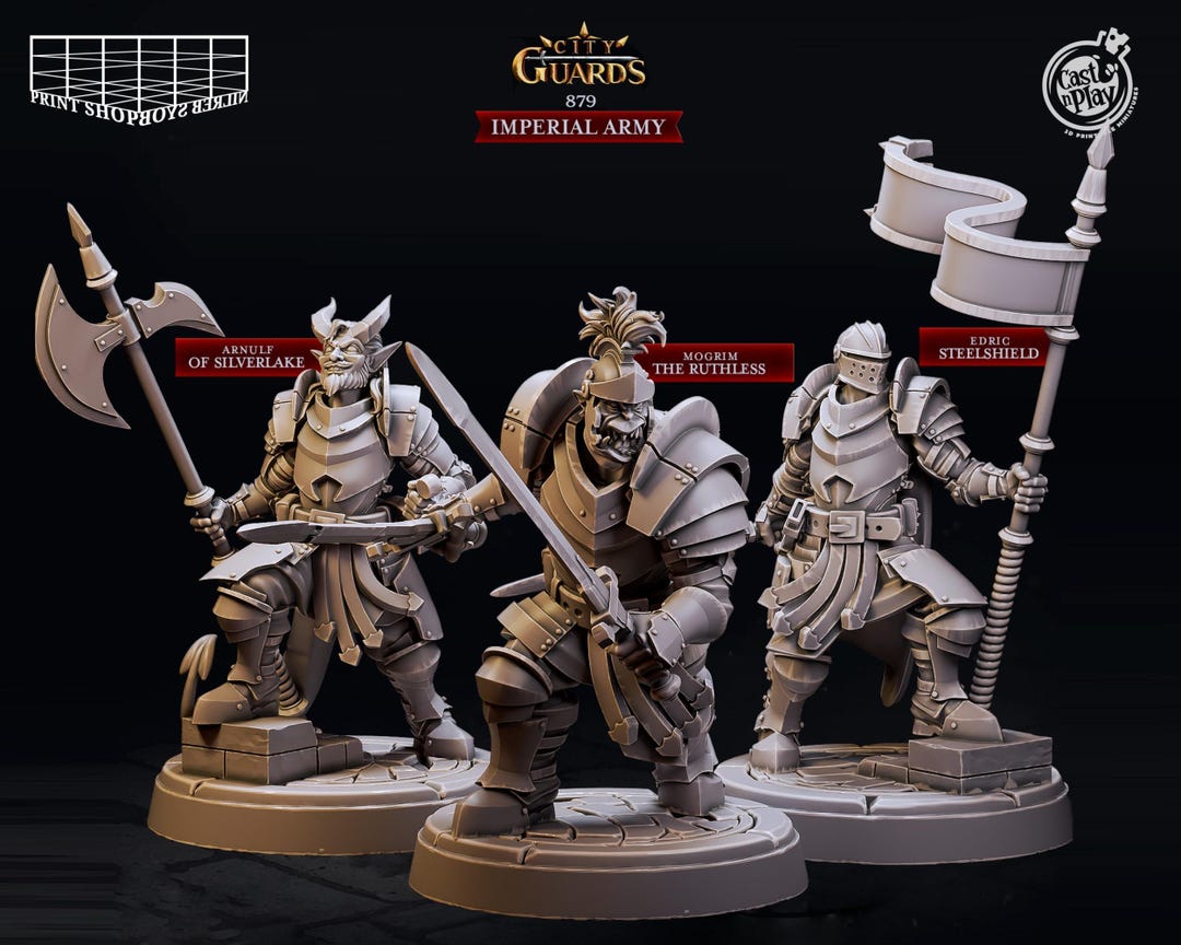 Heroic Defenders Miniature Set | Imperial Army Figure Pack | Fantasy ...