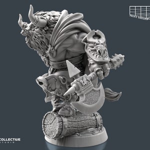 Minotaur Ax Fighter Miniature | Minotaur Gladiator Figure | Heroic ...