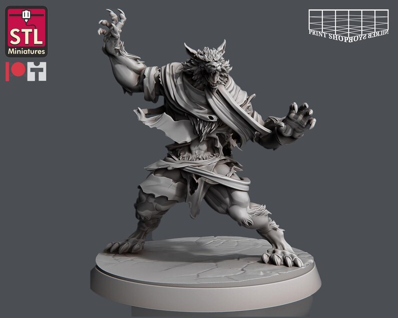 Werewolf Miniature Set | Lycanthrope Figure Pack | Iconic Monsters ...