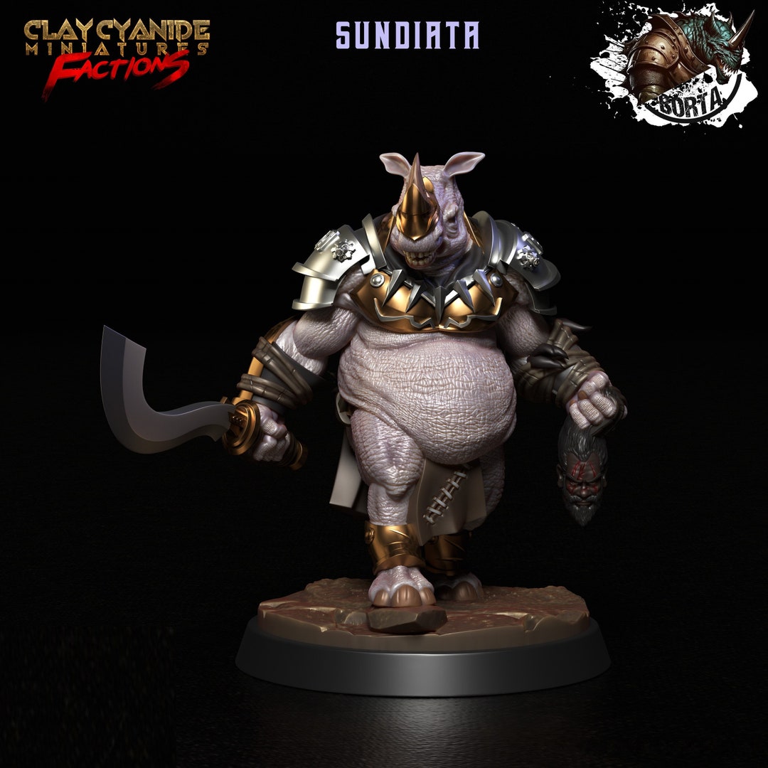 Rhino People Sica Executioner Miniature | Battle Bortas Miniature | for ...