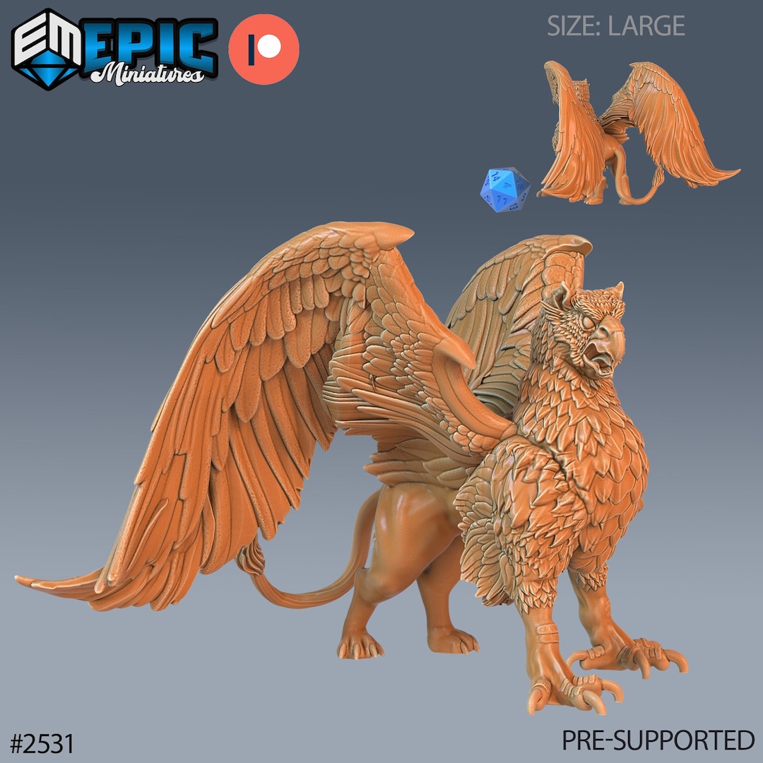 Griffin Miniature | Griffon Miniature | for D&D 5e, Pathfinder and ...
