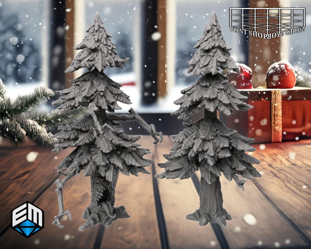 Mimic Christmas Tree Miniature Set Big Living Tree Figure Pack XMAS ...