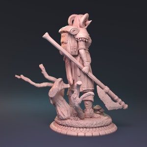 Faun Fighter Miniature Female Satyr Druid Figure for D&D 5e, Pathfinder ...